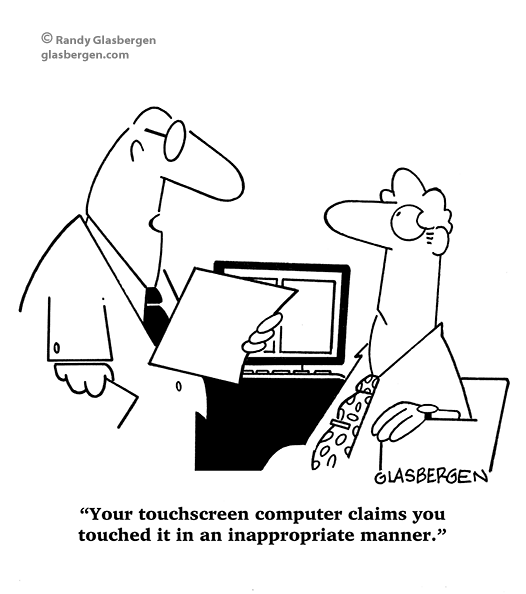cartoons about touchscreen computers Archives - Glasbergen Cartoon Service